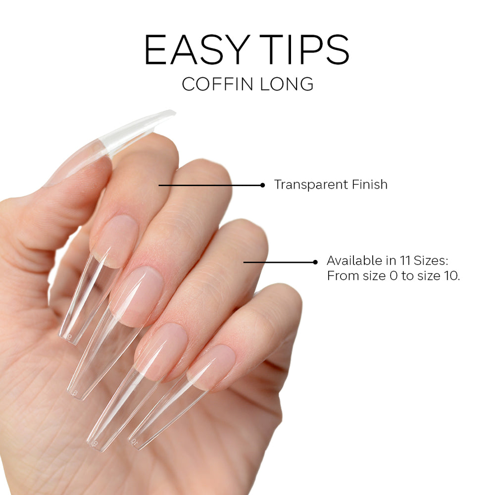Soft Gel Tips - Coffin Long