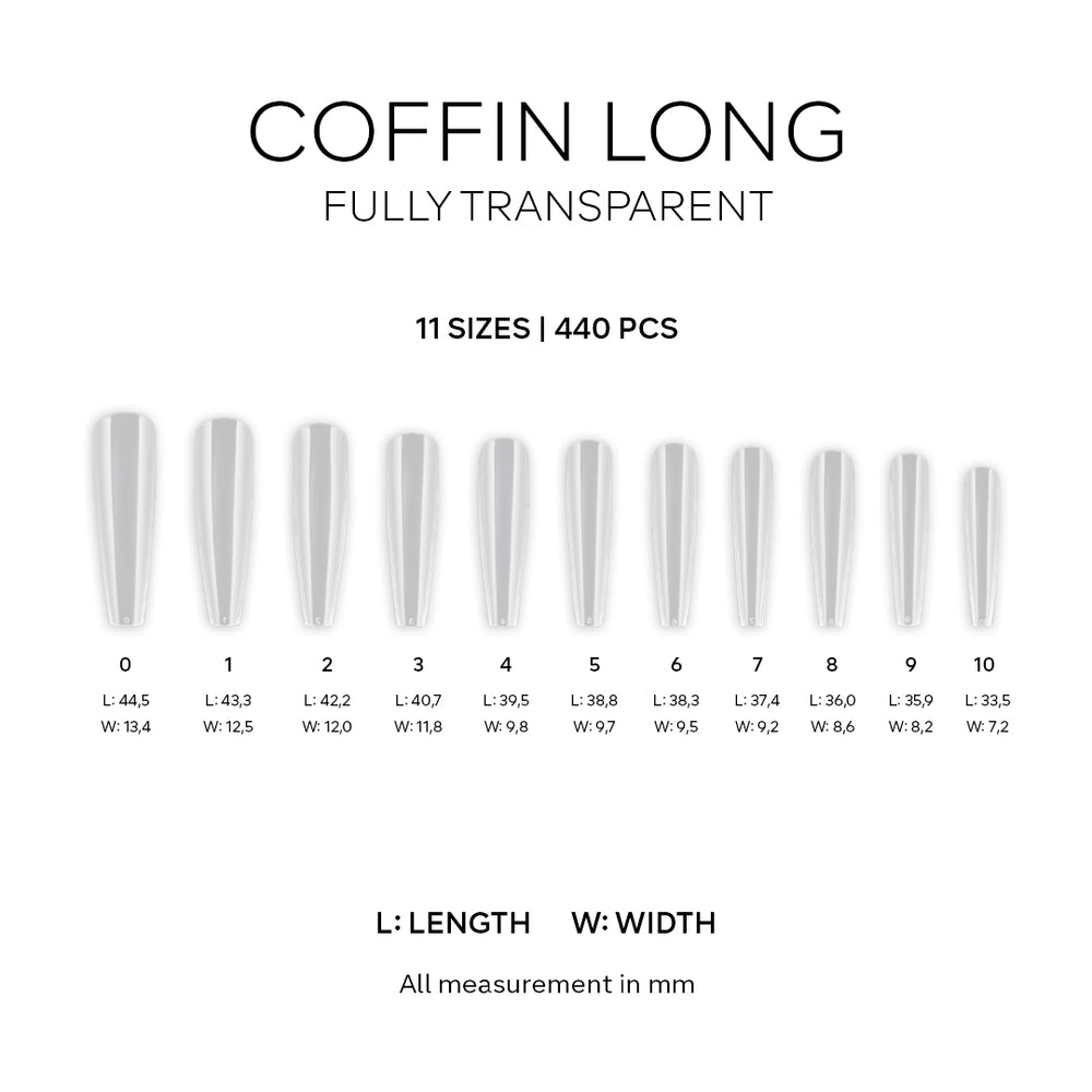 Soft Gel Tips - Coffin Long