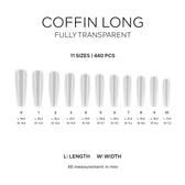 Soft Gel Tips - Coffin Long