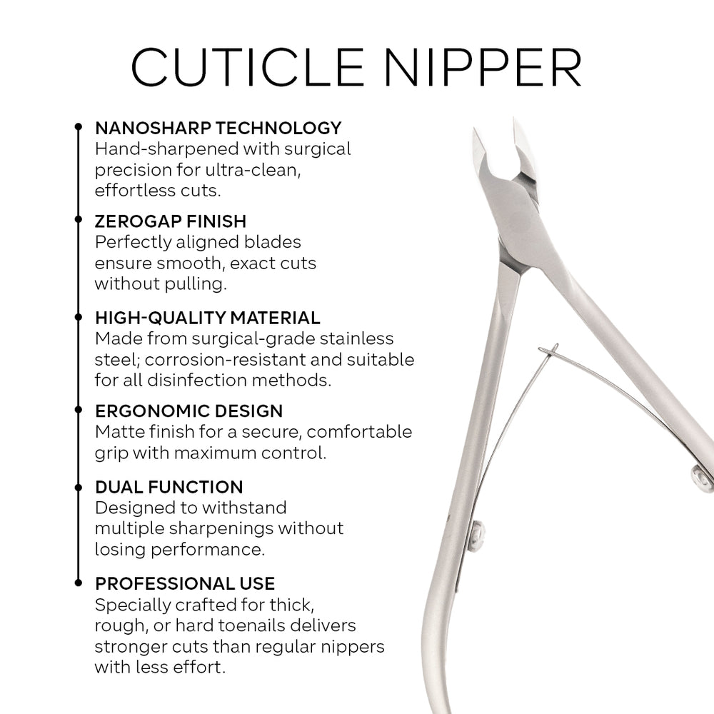 Professional Cuticle Nipper - Pro Line Half Jaw 5 mm
