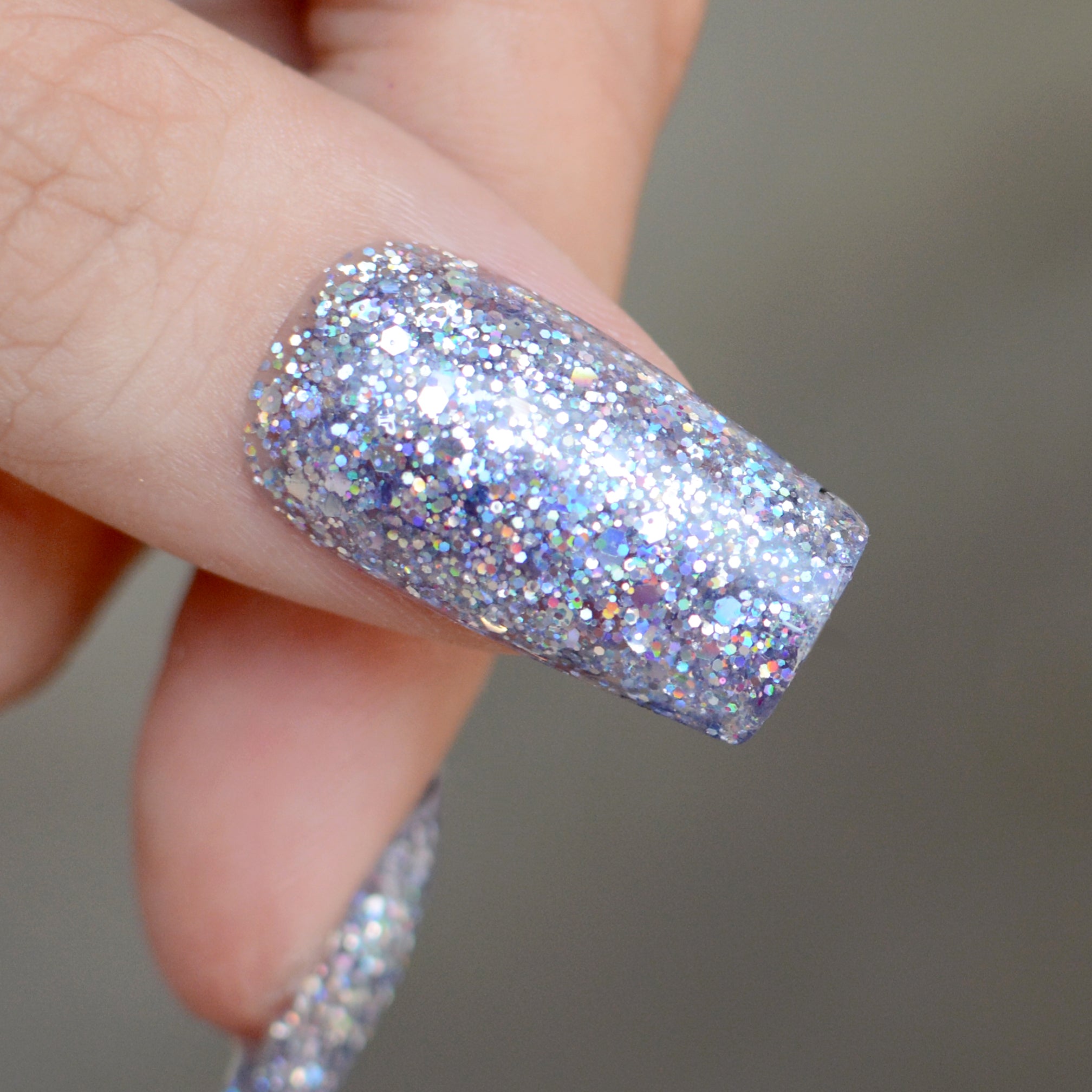 Polygel Sparkly Silver 2 oz - Acrigel for nails – Pink Mask