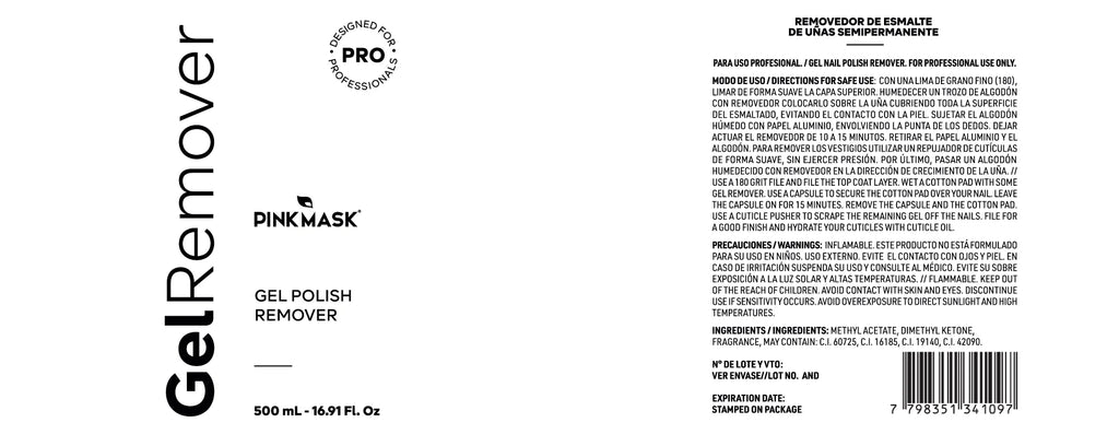 Gel Remover - Acetone – Pink Mask