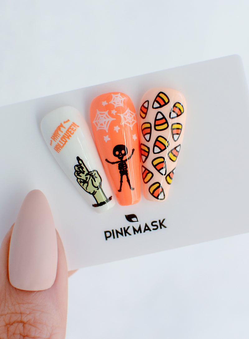 Nails Stamping Plate - HORROR - halloween – Pink Mask