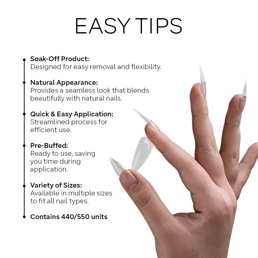 Soft Gel Tips - Coffin Long