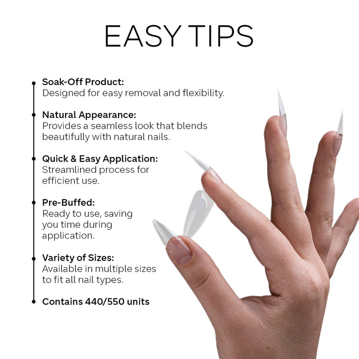 Soft Gel Tips - Coffin Long
