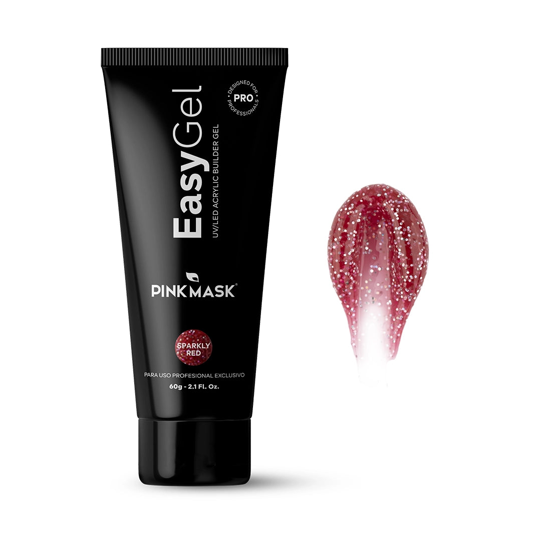 Polygel Sparkly Red 2 oz - Acrigel for nails